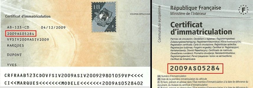 Véhicule – Nouvelle Carte Grise